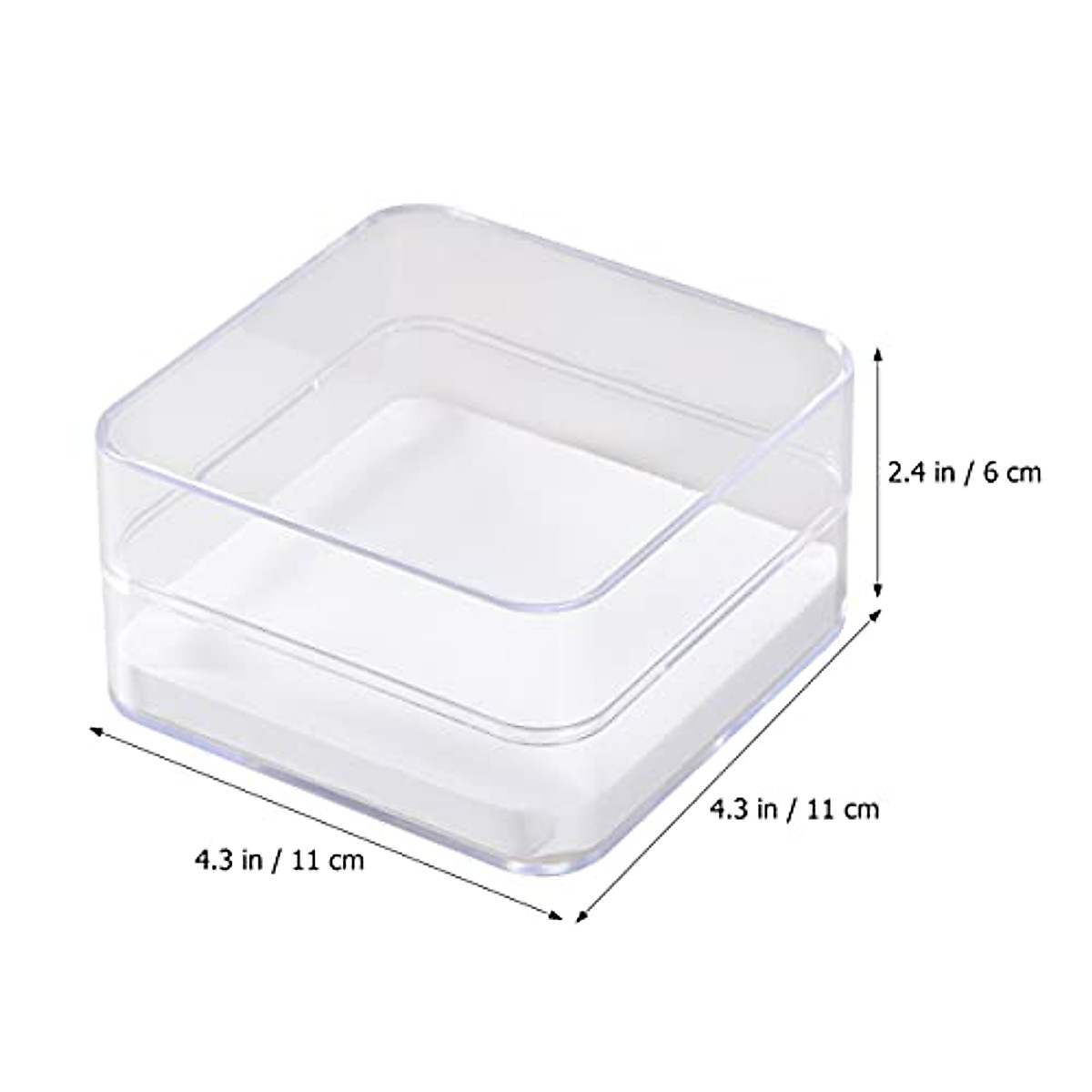 POPETPOP Display Case- Transparent Display Box with EVA Foam Board, Storage Box for Specimen Display & Collectibles