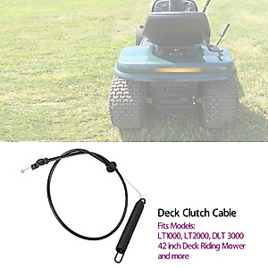 Rinlius 169676 175067 Deck Clutch Cable fits Craftsman LT1000 LT2000 DLT 3000 42 inch Deck Riding Mower for Poulan Husqvarna AYP Ryobi Lawn Mowers Replaces 532169676 532175067