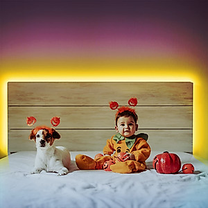 phopollo Led Lights 40ft for Bedroom RGB Color Changing Led Lights Kit with Power Supply and Remote