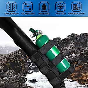 Miytsya 1 PC Fire-Extinguisher Holder Adjustable Roll Bar, Jeep Wrangler Roll Bar Fire Extinguisher Strap, American Flag Pattern, Universal for Jeep Wrangler 1965-2022 JK JKU TJ CJ Gladiator (Black)