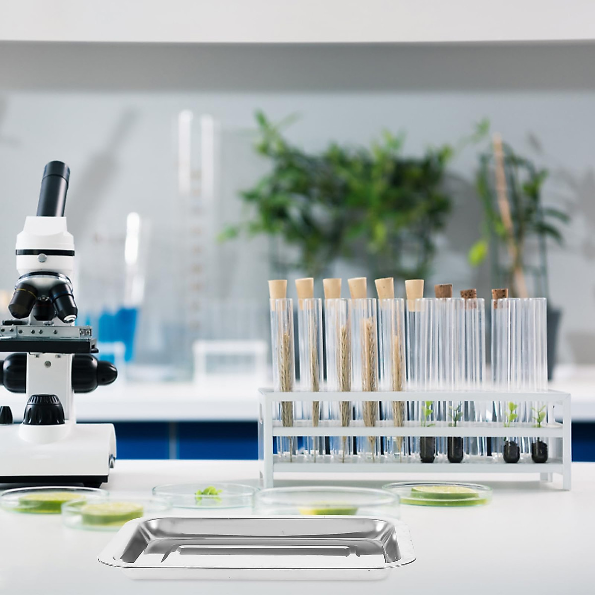 ULTECHNOVO 4pcs Wax Dissecting Tray Stainless Steel Thicken Dissection Pan Biological Equipment for Junior Senior School Laboratory