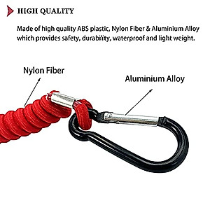 8M0092849 Boat Engine Emergency Stop Switch Safety Lanyard Cord Replacement for Mercury Mercruiser Outboard Motor - 15920T54 15920A54 15920Q54, 39 Inch/100cm Long (New Red)