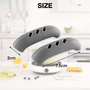 6 Pack Heat Resistant Silicone Pot Handle Covers - Universal Fit for Pots, Pans, and Skillets - Non-Slip Grip, Protects Hands from Hot Handles