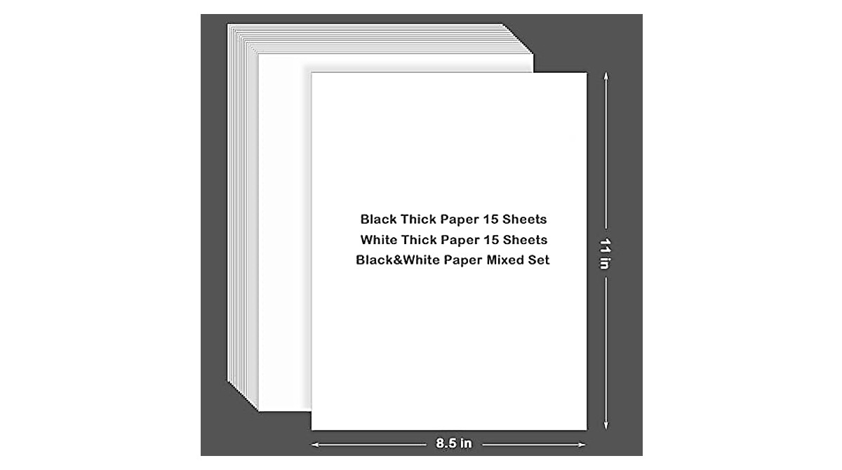 White Black Mixed Cardstock Paper - Heavyweight Craft & Printing