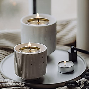 AlterEgo Unscented Tea Lights - 100 Pack Tealight Candles - 4+ Hour Burn Time - Clean-Burning White Palm Votive Smokeless Tealights Candles for Home, Shabbat & Anniversaries (100Pack)