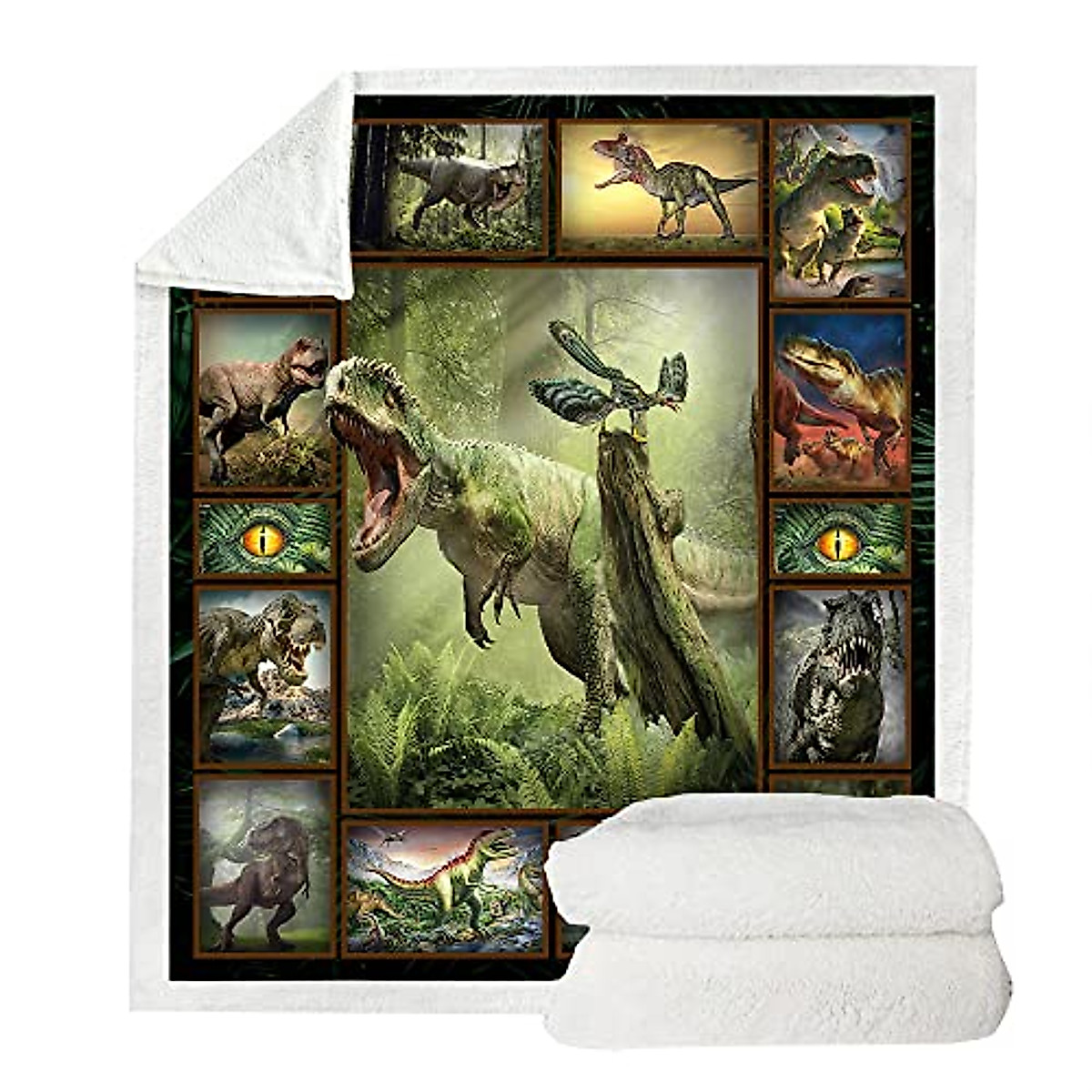 CYREKUD Dinosaur Blanket,Dinosaur Blanket for Boys Girls,Dinosaur Gifts for Adults Throw Blanket,Dinosaur World Blanket,Dino Blanket for Couch Sofa Bedroom Home Dinosaur Decor Christmas 50x60 Inches