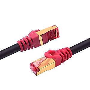 Ethernet Cable, ShineKee 30 Feet 26AWG Heavy-Duty Cat7 Networking Cord Patch Cable RJ45 10 Gigabit 600Mhz LAN Wire Cable STP for Modem, Router, PC, Mac, Laptop, PS2, PS3, PS4, Xbox, and Xbox 360