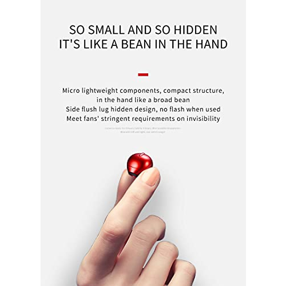 Loluka Bluetooth Earbud Single 5.0, Mini Invisible Wireless Headset Hands Free Car Headphone, Cell Phone Bluetooth Earbud for iOS Android Smart Phones Waterproof