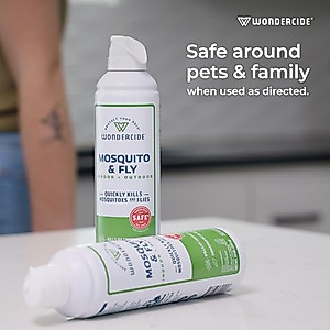 Wondercide - Mosquito and Fly Aerosol Spray - Fly, Gnat, Flying Bug, Mosquito Killer with Natural Essential Oils - Quick Kill for Outdoor and Indoor Areas - Pet and Family Safe - 10 oz - 2 Pack
