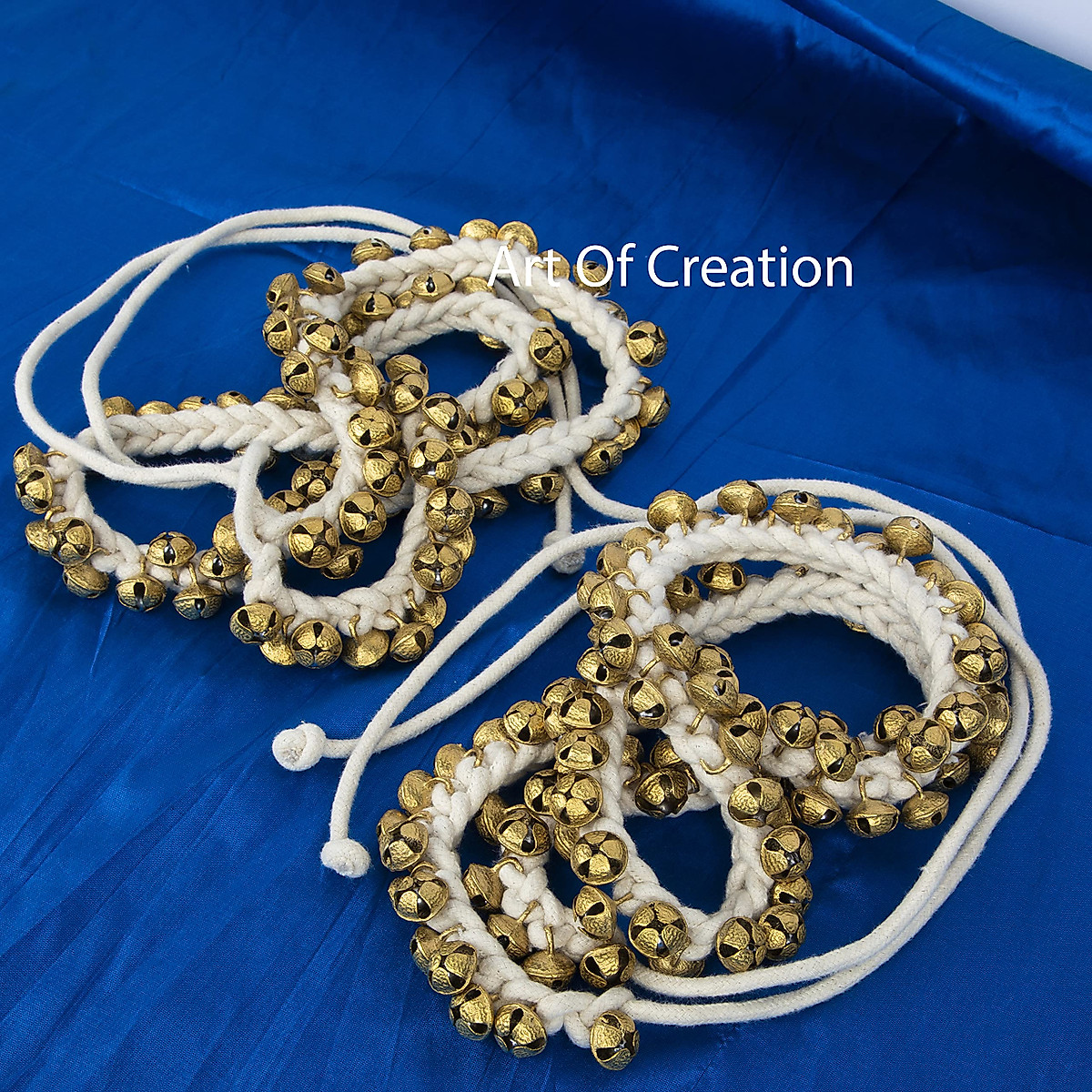 Art Of Creation New Kathak Ghungroo Anklte Bells 50+50 Big In Cotton Cord Classical Dancers Musical Instrument Bharatnatayam Indian Traditional 100 Bells
