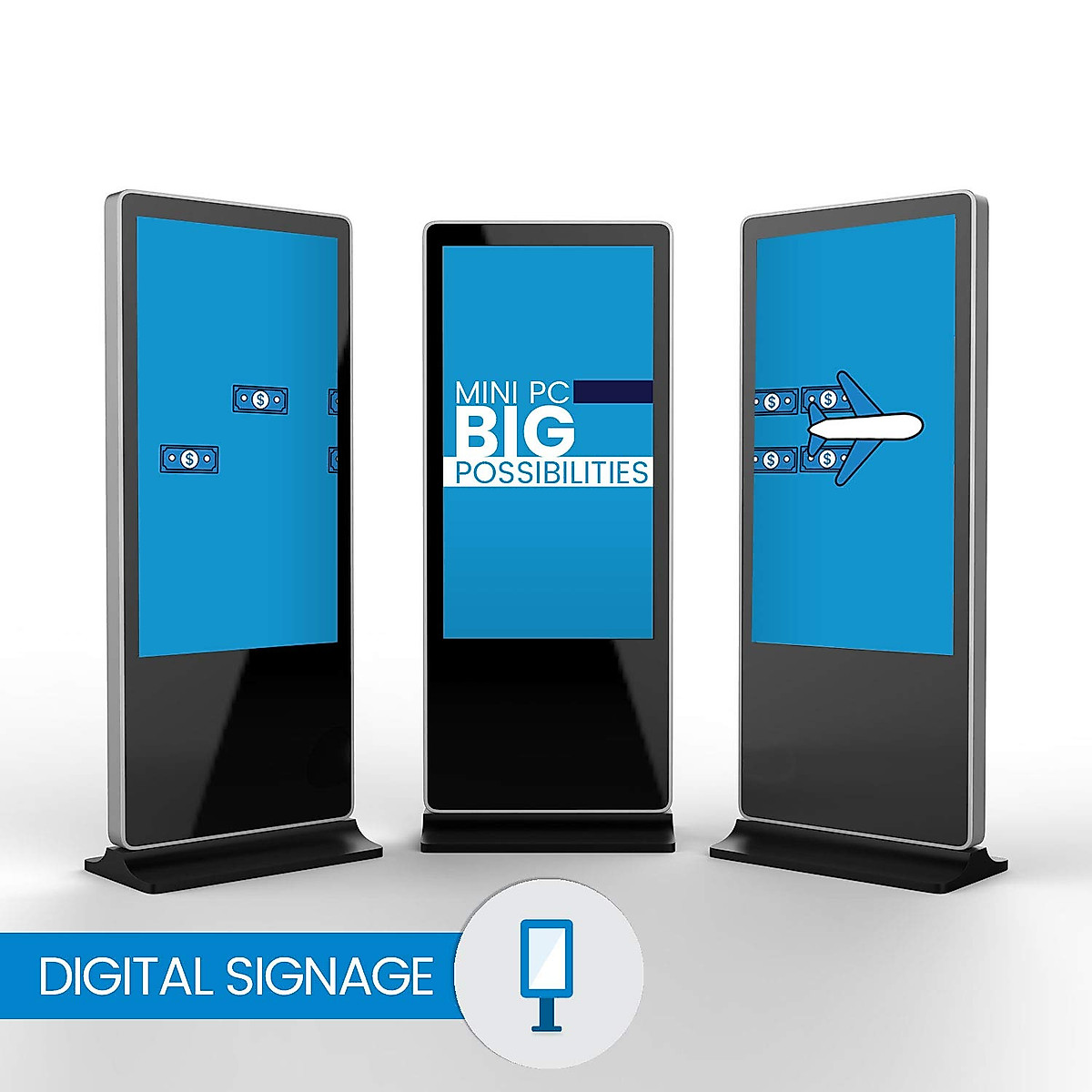 Azulle Byte3 Fanless Mini Desktop PC 2GB/64GB – Business & Home, Windows 10 Pro, Ethernet, & WiFi Portable Computer