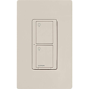 Lutron Caséta Wireless Smart Lighting Switch for All Bulb Types or Fans | PD-6ANS-LA | Light Almond
