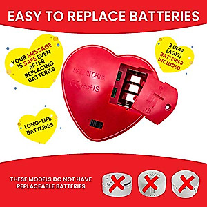 EZSound Voice Recorder for Stuffed Animal | 2 Pack - 30 Seconds Push Button Sound Recorder | Create Heartbeat Bear for Newborn | Personal Voice Message Recordable Sound Module for Toys (Red)