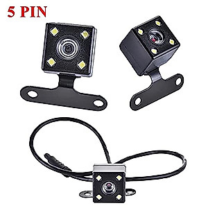Tripopolis 1Pcs 5 Pin Car Rear View Camera Reverse 170 Degree Wide Angle Recording Parking Waterproof Night Vision Video Camera
