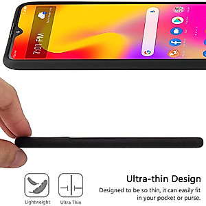 YJROP for TCL 30 XL Case with Tempered Glass Screen Protector Slim Full-Body Silicone Bumpers Anti-Scratch Shockproof Protective Phone Case Cover for Alcatel TCL 30 XL (T701DL) (Black)