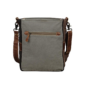 womens ENCHANTING SHOULDER BAG - AZTEC PRINT CANVAS and FUR-ON HIDE