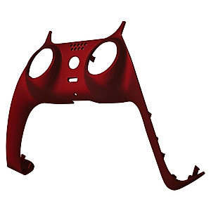 eXtremeRate Scarlet Red Decorative Trim Shell Compatible with p s 5 Controller, Soft Touch DIY Replacement Clip Shell, Custom Plates Cover Compatible with p s 5 Controller with Accent Rings