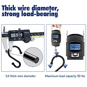 Metal Shower Curtain Hooks，Set of 12 Rings，Rust Resistant S Shaped Hooks Hangers for Shower Curtains, Kitchen Utensils, Clothing, Towels, etc. (Black)