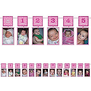 1st Birthday Girl Photo Garland Kit - 12', 1 Pack