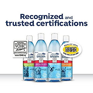 TropiClean Fresh Breath Certified Wellness Collection Dental Health Solution | Hip and Joint Support | VOHC Accepted | 16 oz