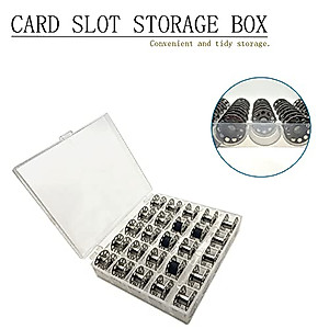 25 Pcs Metal Bobbins for Sewing Machine with Storage Box, A Class 15 Universal Bobbins in Case Compatible for Brother, Janome, Singer, Bernina, Toyata, Anime, Kenmore, Elna, Babylock by LeBeila