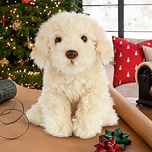Living Nature Labradoodle Stuffed Animal | Fluffy Dog Animal | Soft Toy for Kids | 10 Inches