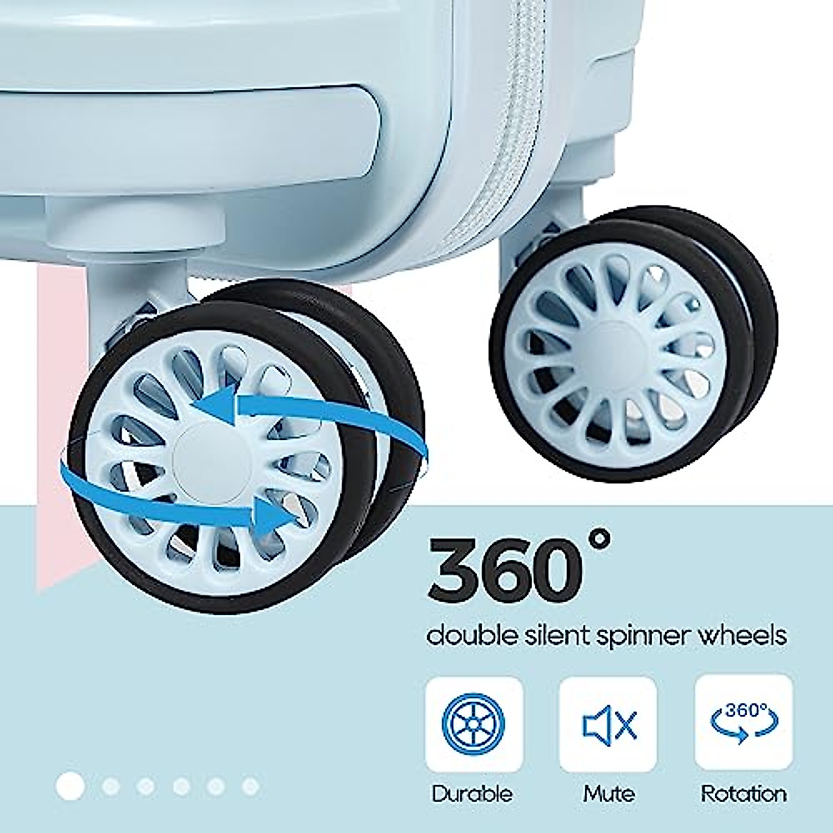 Melalenia Luggage Carry On Suitcase Sets, Expandable PP Hard Shell Suitcase with Spinner Wheels,Travel Luggage with TSA Locks 22x14x9 Airline Approved