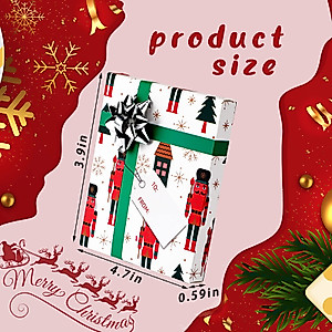 12 Pack Christmas Card Holders Boxes with Bow, Boxes for Gifts Christmas Money Holder Money Box Gift Wrap Boxes for Xmas, Party Favors