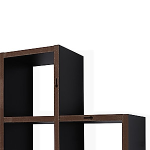 Danya B. Cubby Chessboard Wall Shelf - Horizontal or Vertical (Black)