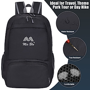 40L Lightweight Hiking Backpack Day Backpack for Women & Men-Travel Essentials Waterproof Backpack,Sports Packable Backpack Hiking Daypack (black)