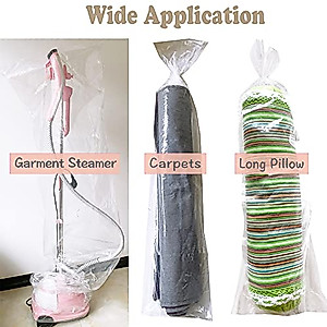 Giant Storage Bag for Carpet, Strong Plastic Bag with Zip Tie for Moving and Packing, Heavy Duty Clear Reusable Bag for Rug Storage, Furniture Covering. Fit 6x9 Feet
