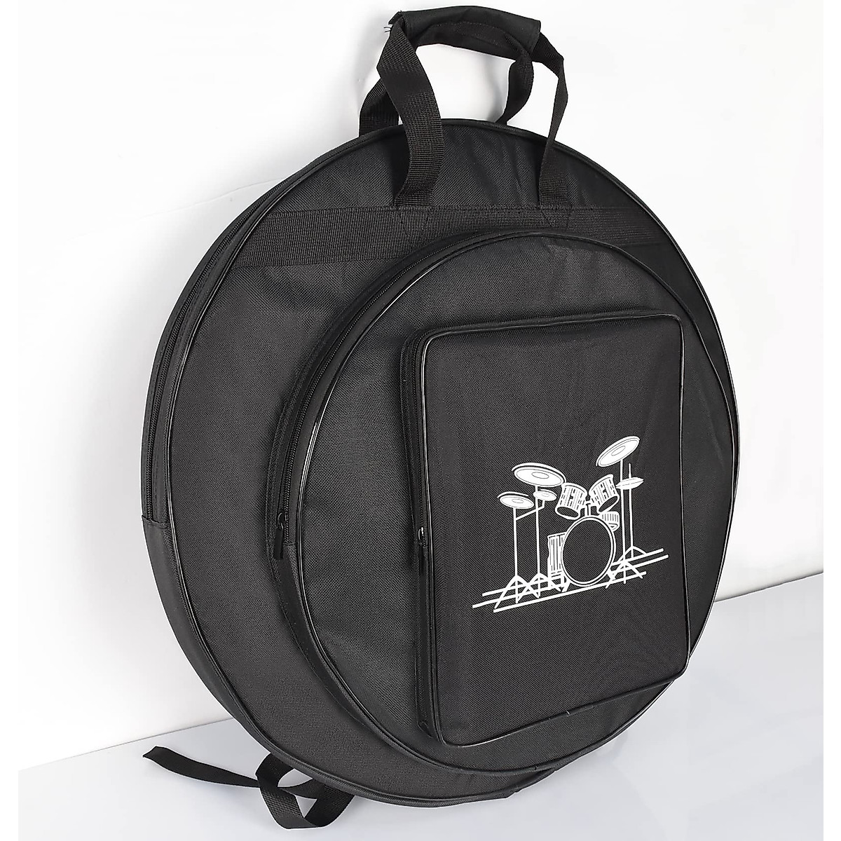 Tosnail 22" Cymbal Gig Bag with Carry Handle, Durable Shoulder Straps and Double Pockets, Great for Dust-Proof Storage