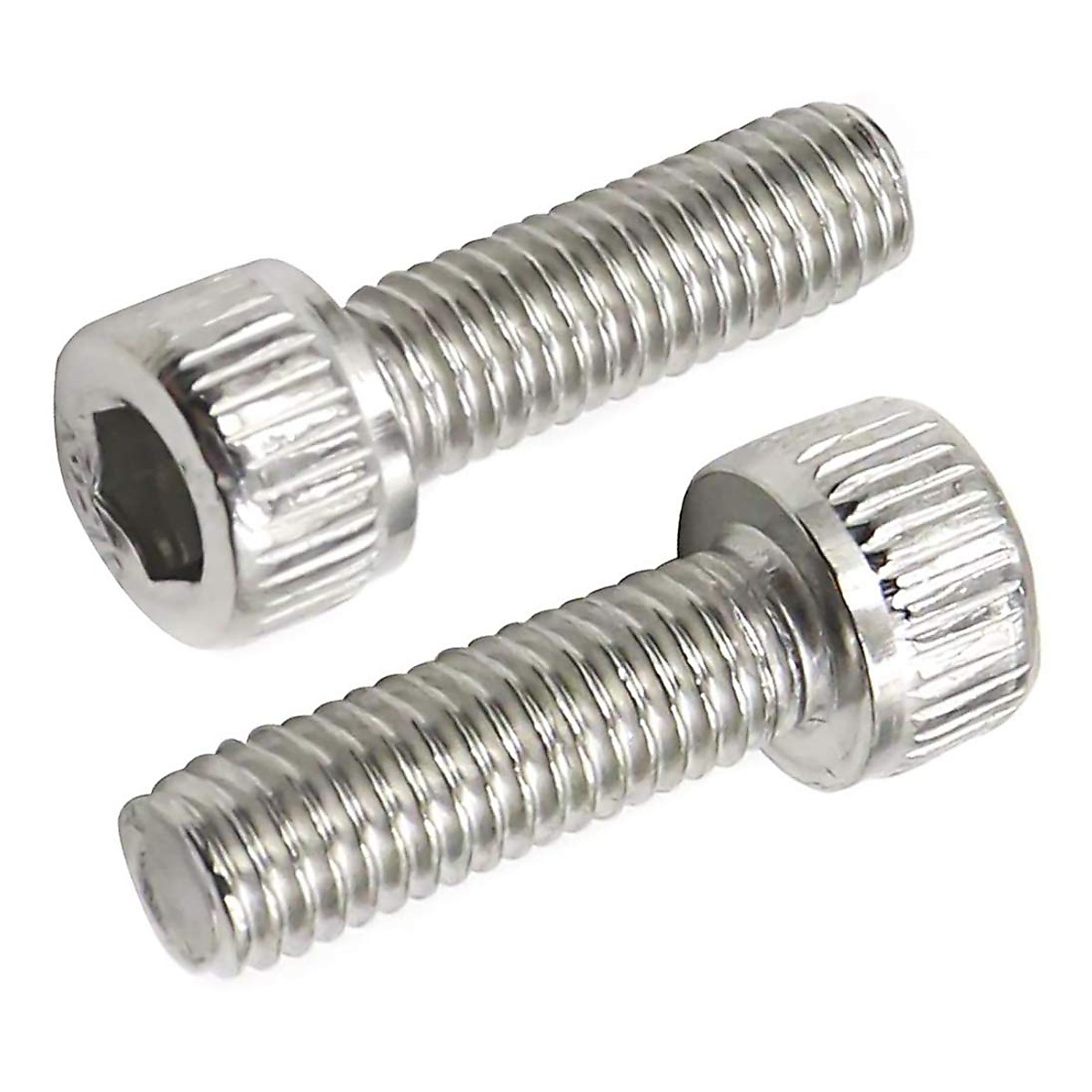 Hxchen M4x10 Socket Head Cap Screws, Full Thread, Allen Socket Drive, 304 Stainless Steel, Bright Finish - (25 Pcs)