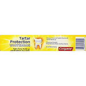 Colgate Tartar Control Whitening Fluoride Toothpaste, Crisp Mint Paste, 6.4 oz (181 g)