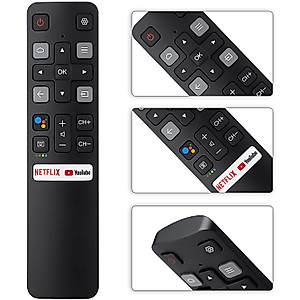 BESIA Universal RC802V Voice Remote for TCL Android TV 40S330 32S330 65Q637 55Q637 55S430 40S334 32S334 70S430 32A325 32A323 43S430 65Q637 55Q637 43S434 50S434 55S434 65S434 75S434 32P30S 50S435