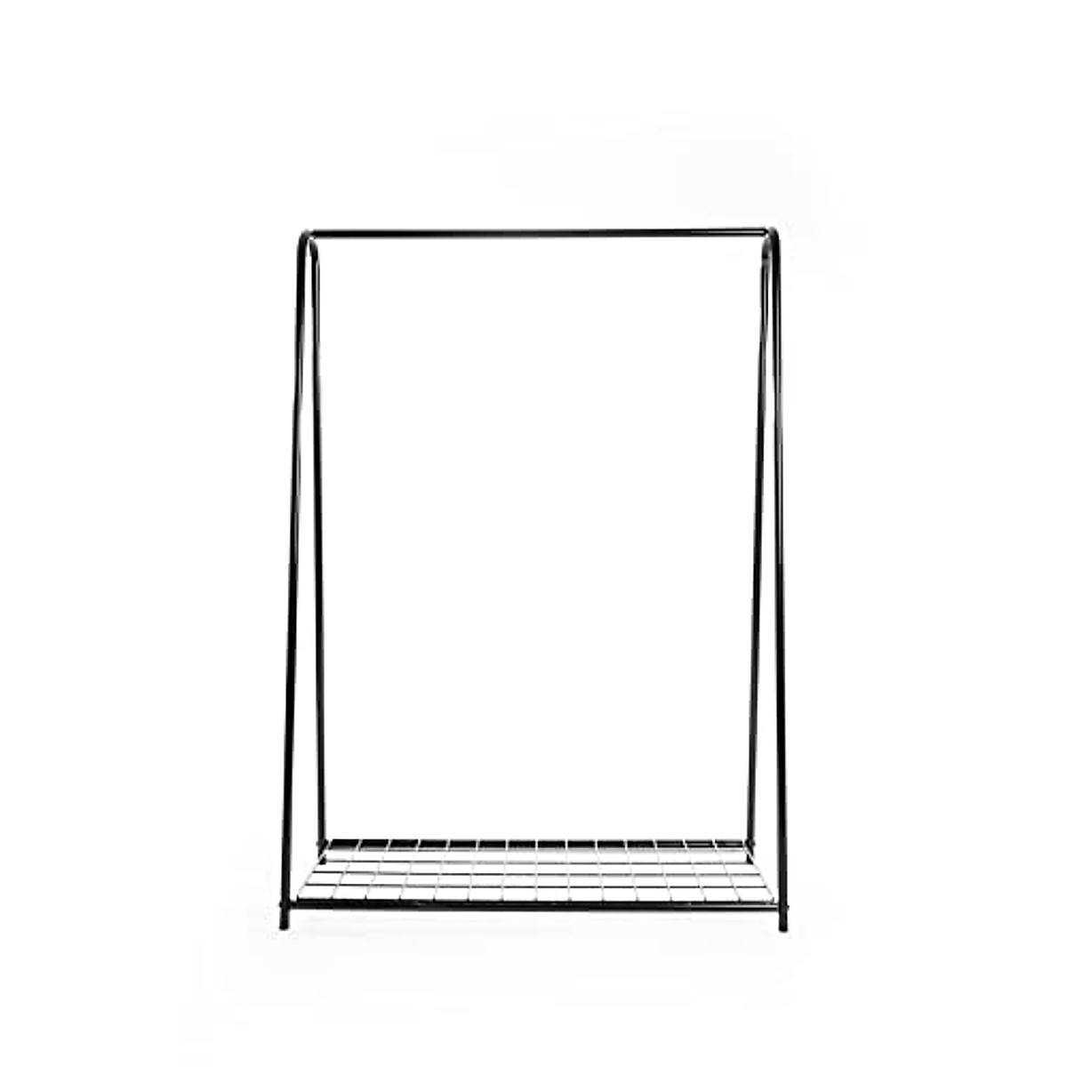 VEGAINDOOR United Style Single Shelf Clothes Rack, Metal Clothing Rack with Shelves, Clothing Racks for Hanging Clothes, Sturdy Organizer for Clothes ,Heavy Duty Garment Rack ,Gold ,Black ,White Colours (Black)