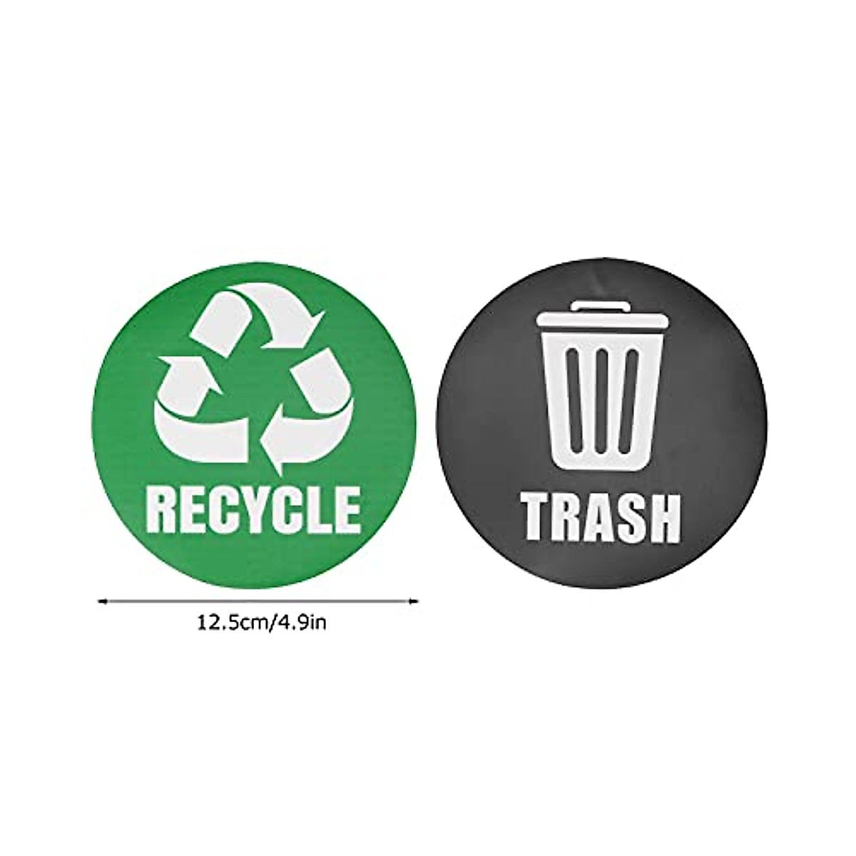 18Pcs Trash Sign, Environmental Label Recycle Trash Decal Stickers SelfAdhesive Waterproof Trash Can Decor