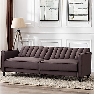 AC Pacific Noah Modern Button-Tufted Sofa Bed