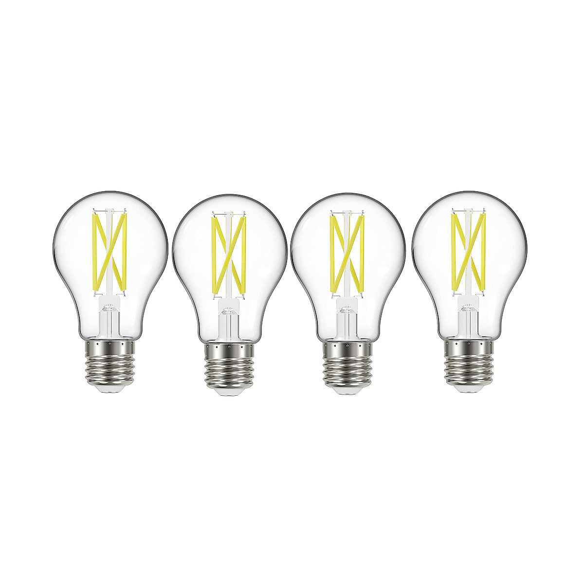 Satco S12437 A19 LED 4-Bulb Value Pack, 75W Replacement, 3000K, Clear