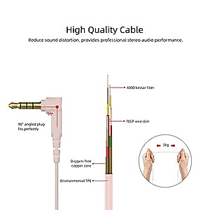 SoundMAGIC ES30C Wired Earbuds with Microphone Noise Isolating in Ear Headphones HiFi Sound Earphones Comfortable Fit Pink