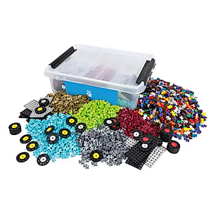 Plus-Plus: GO! Vehicles Tub - Educational - 2600pc - Chassis/Wheels, Construction Building STEM Toy Set, Interlocking Mini Puzzle Blocks, Kids Ages 7+