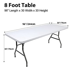 BDDC Black Tablecloth, Fitted Table Clothes for 8 Foot Rectangle Tables, Table Cloths for Parties, Banquet and Festival (Black, 8FT)