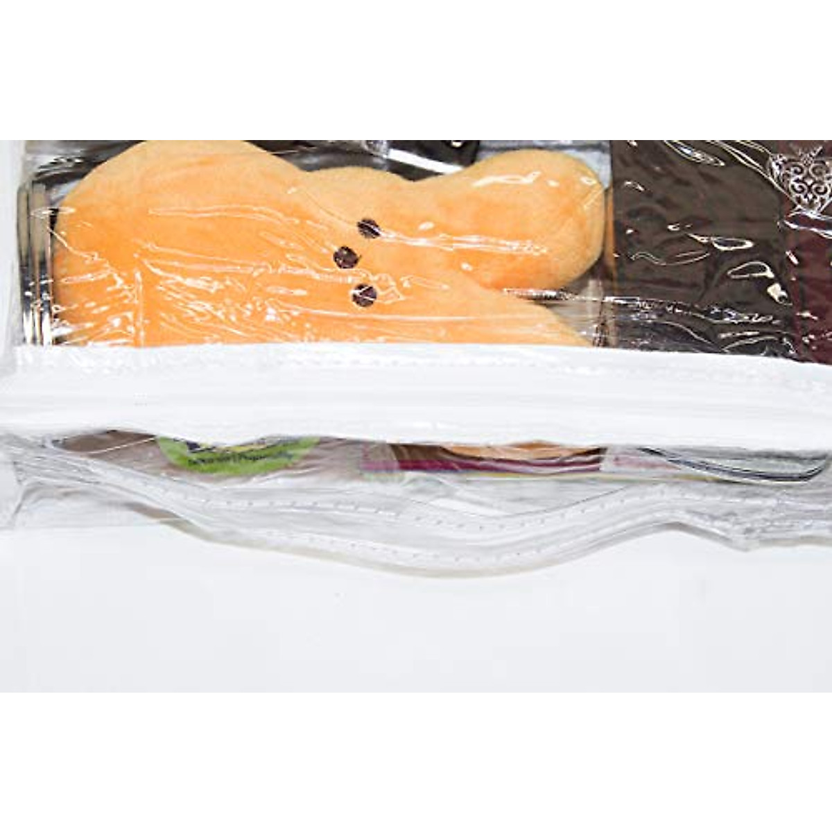 Clear Vinyl Zippered Storage Bags 9.5 x 11.5 x 2 Inch 10-Pack with Handle