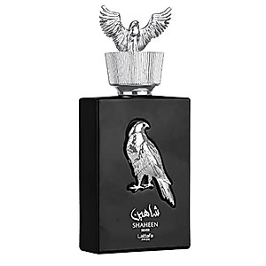 Shaheen Silver By Lattafa Pride Edp - Eau De Parfum 100ml(3.4 Oz) | Cassis, Bergamot, Rose, Patchouli, Musk, Oakmoss, Amber | By Lattafa Perfumes