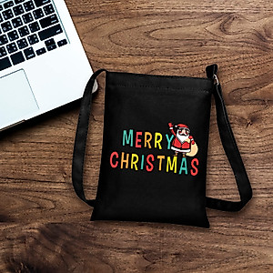 Muka Custom Small Crossbody Shoulder Bag with Logo, 7 x 9 Inch Canvas Zipper Handbags, Black Pet Photo Bag