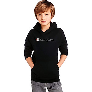 Champion Kids Clothes Sweatshirts Youth Heritage Fleece Pull On Hoody Sweatshirt with Hood (Medium, Heritage Oxford Heather)