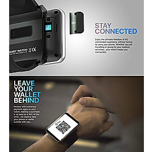 Rainbuvvy Smart Watch Men 3GB +32GB 2700mAh 2.86" Large Screen with Face ID Camera GPS WiFi 4G Android Smartwatch Phone (Silver)