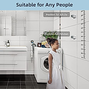 Hibbent 2 Pack Shower Head Holder, Strong Adhesive and Waterproof Handheld Shower Holder, Shower Head Bracket, Height Adjustable Shower Wand Holder, Wall Mount, No Drilling, Chrome Finish