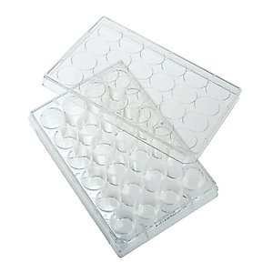 Celltreat 229524 24 Well Non-treated Plate with Lid, Flat Bottom, Sterile (Case of 100)