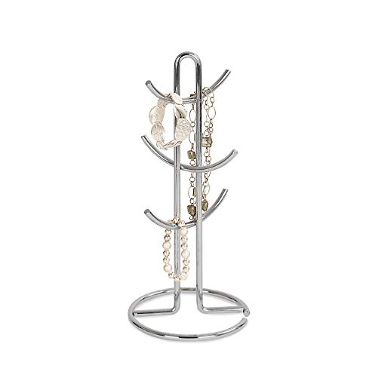 Spectrum Diversified Euro 6 Holder, Alloy Steel, Countertop Mug Tree, Mugs & Tea Cup Storage Rack, Coffee Counter Bar Accessory & Kitchen Organizer, 1 Count (Pack of 1), Chrome